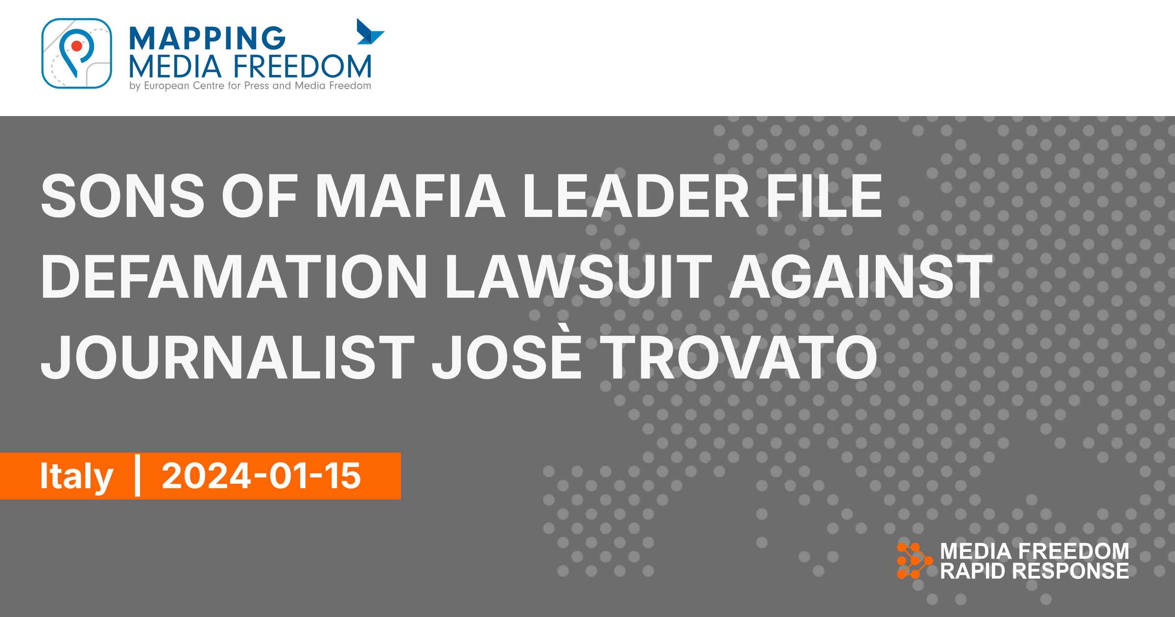 Mapping Media Freedom: Italy: Sons of mafia leader file defamation ...