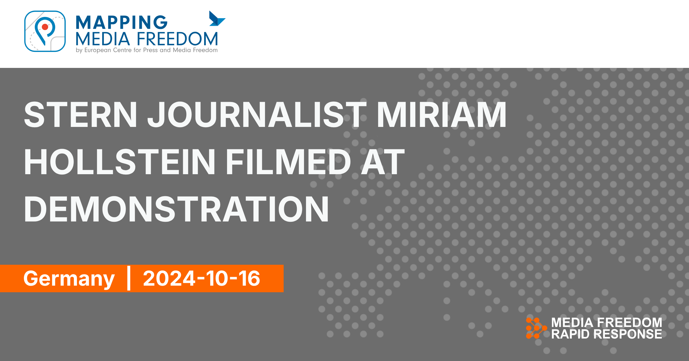 Mapping Media Freedom: Germany: Stern journalist Miriam Hollstein ...